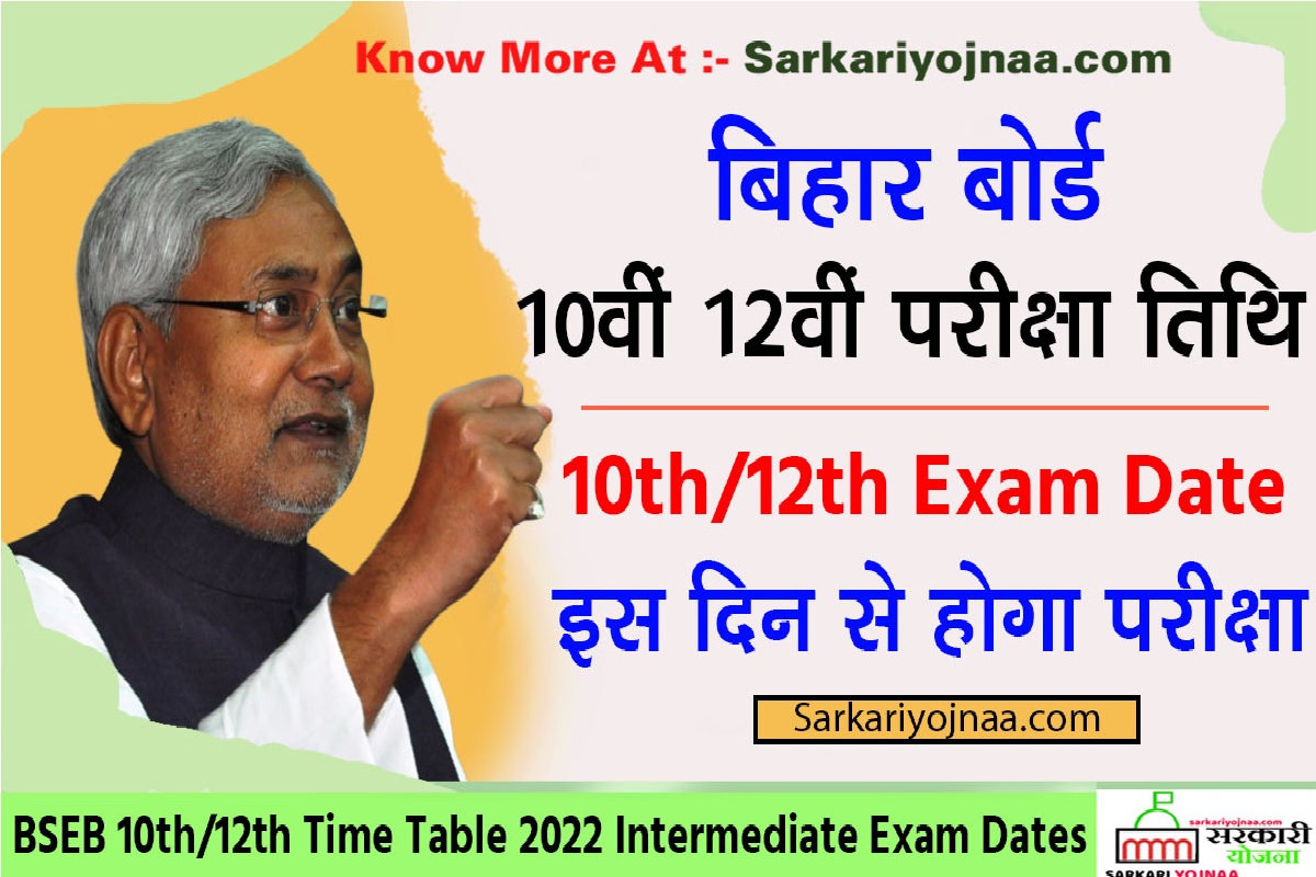 Bihar Board Exam Date 2023 Class 10th 12th Date Sheet Bihar Board Exam Date 2023 Class 10th 12th Date Sheet