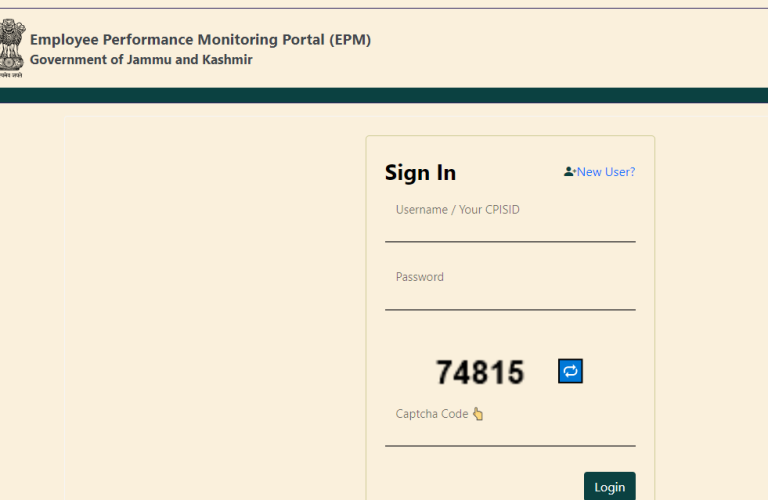 JK EPM Portal 2023: Login & Registration @epm.jk.gov.in