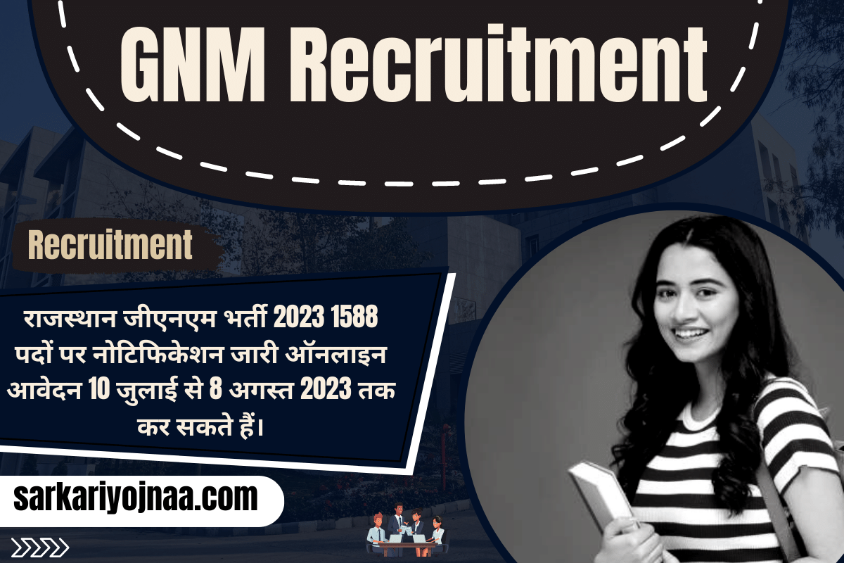 GNM Recruitment 2023 जीएनएम भर्ती 2023 1588 भर्ती की अधिसूचना जारी