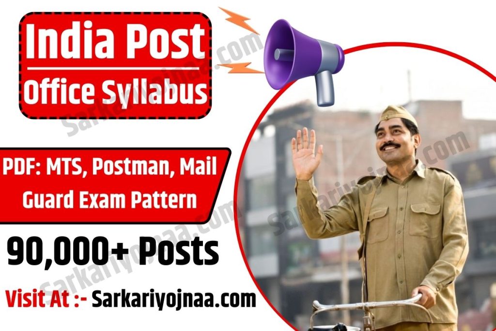 India Post Office MTS Postman Mail Guard Exam Syllabus 2023 PDF