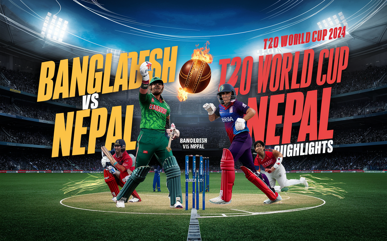 Bangladesh vs Nepal T20 World Cup 2024 Highlights: A Nail-Biting Encounter
