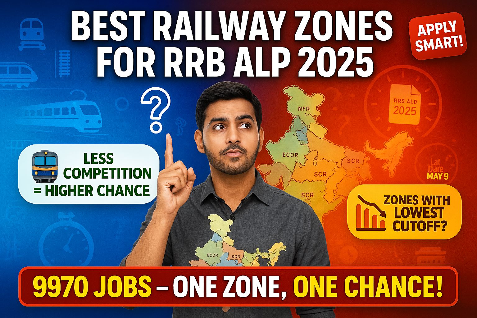 Best Railway Zones for RRB ALP 2025 9970 Vacancies: एक मौका सही जोन ...